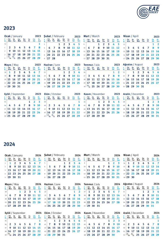 Takvim, Bayram Resmi ve Dini Tatil Günleri 2023-2024 - Aso Ajans